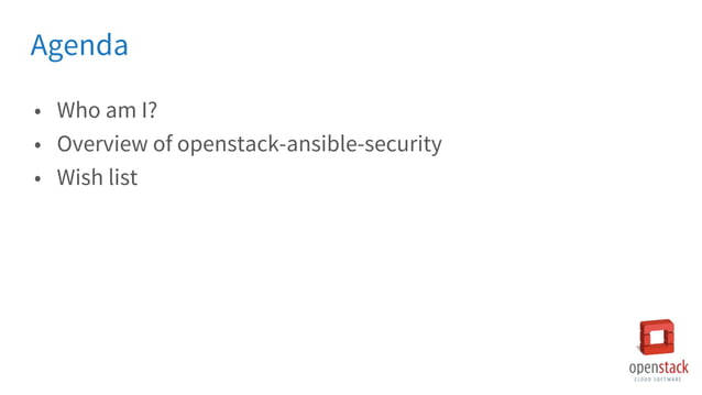 OpenStack-Ansible Security | PPT