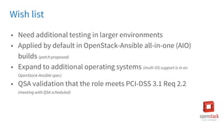 OpenStack-Ansible Security | PPT