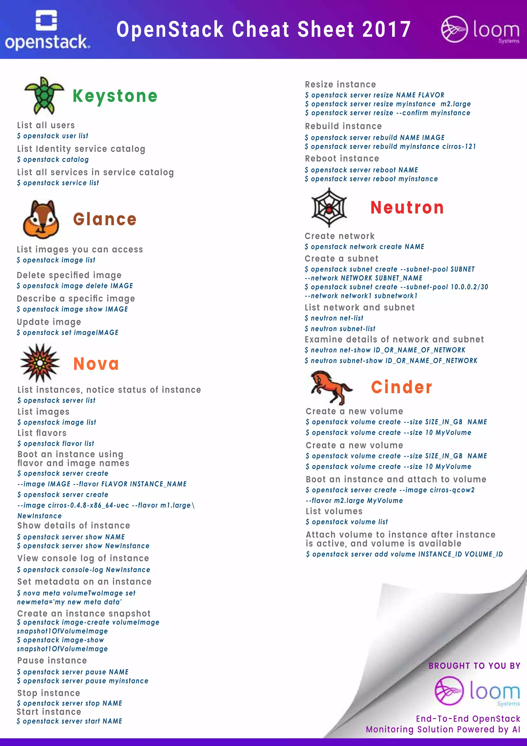 Open stack cheatshee | PDF