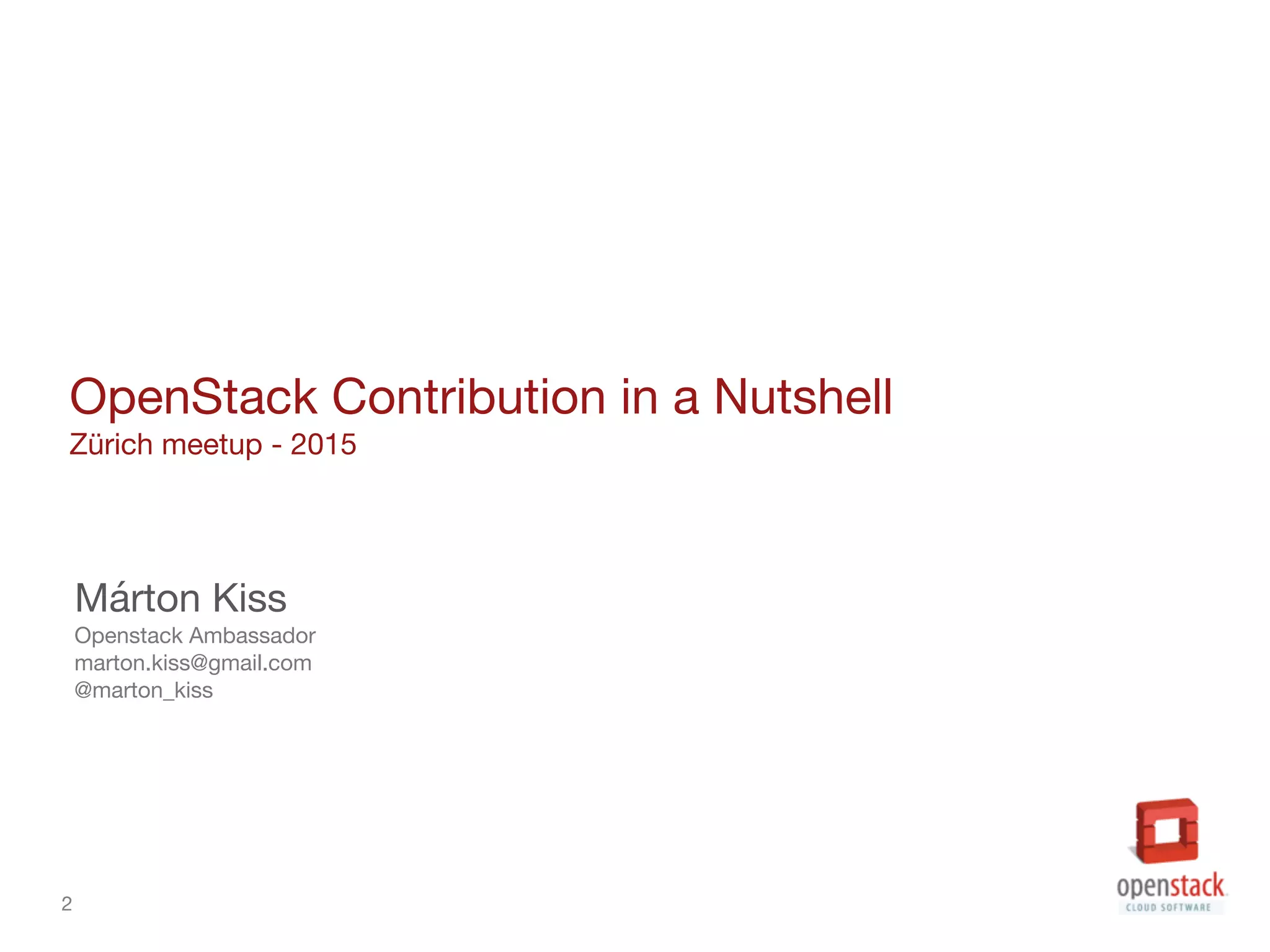 Openstack Contribution in a Nutshell | PDF