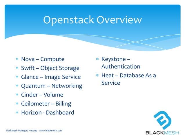 Openstack Overview for Drupalcon Portland | PPT