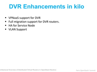 Overview of Distributed Virtual Router (DVR) in Openstack/Neutron | PPTX