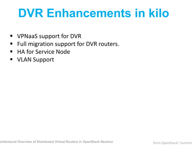 Overview of Distributed Virtual Router (DVR) in Openstack/Neutron | PPT