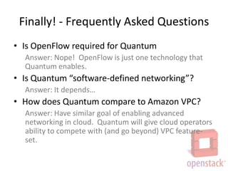 OpenStack Quantum - Past, Present & Future | PPTX | Cloud Computing | Internet