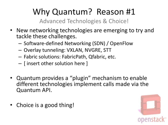 OpenStack Quantum - Past, Present & Future | PPT