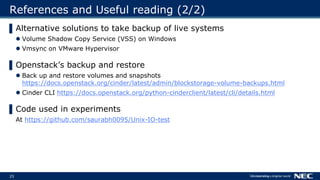 Truly non-intrusive OpenStack Cinder backup for mission critical systems | PPTX