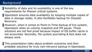 Truly non-intrusive OpenStack Cinder backup for mission critical ...