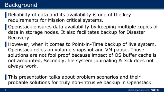 Truly non-intrusive OpenStack Cinder backup for mission critical ...