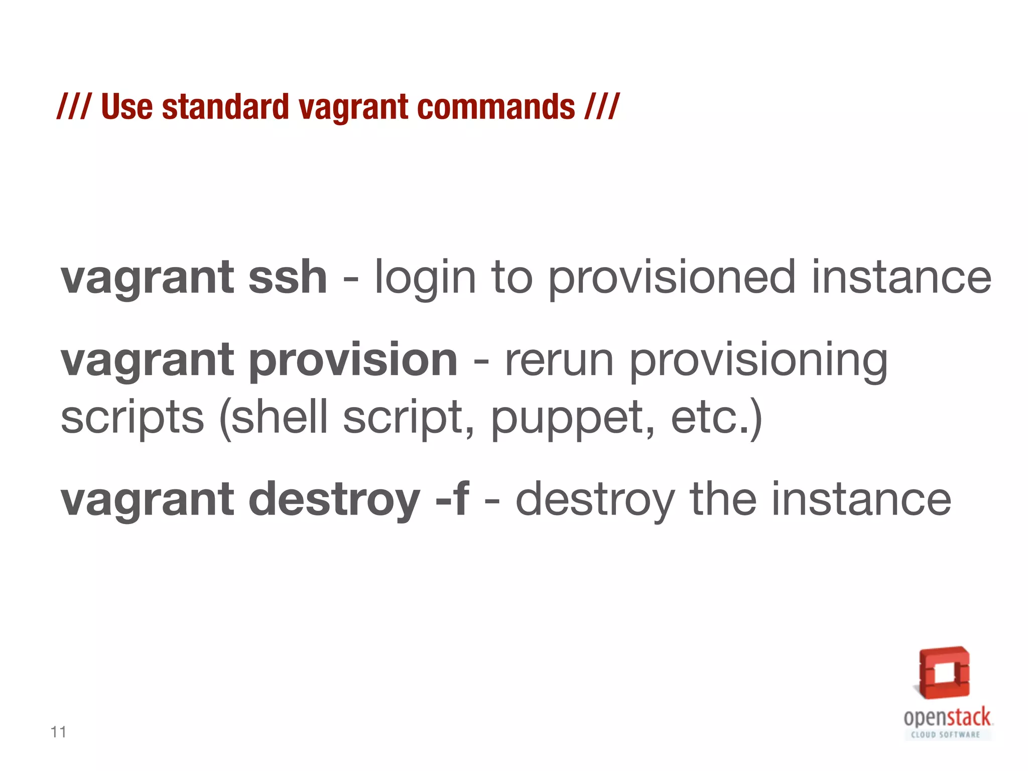 Openstack Vagrant plugin overview | PDF