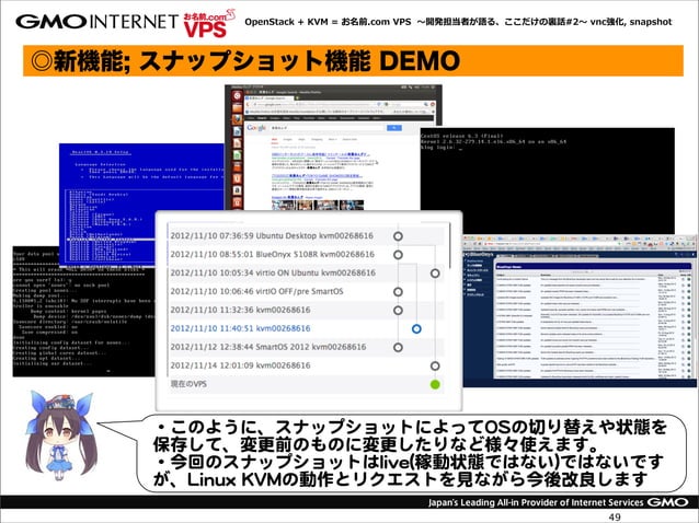 2012 OpenStack + KVM = onamae.com VPS #2 ~ vnc and snapshot ~ | PPT