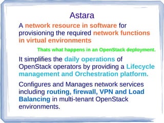 OpenStack Astara | PPT