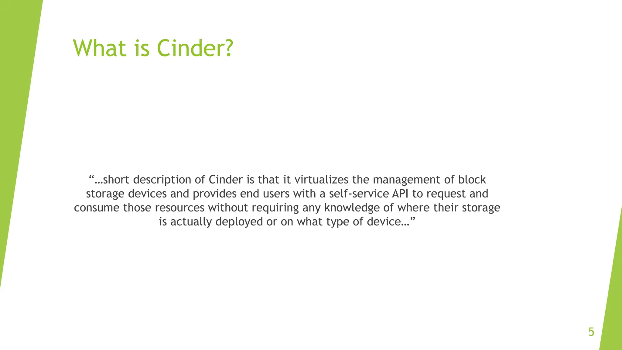 OpenStack Block Storage (Cinder) documantation | PPT