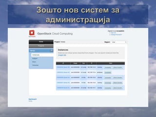 Alternative Web Interface for OpenStack (2012) | PPTX