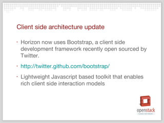 OpenStack Dashboard Folsom Roadmap | PPT