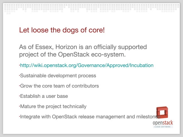 OpenStack Dashboard Folsom Roadmap | PPT