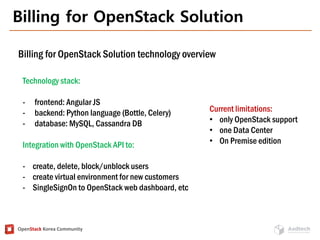 해외 사례로 보는 Billing for OpenStack Solution | PPT