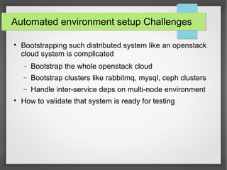 Openstack devops challenges a journey from dump baremetal to functional openstack cloud system ...