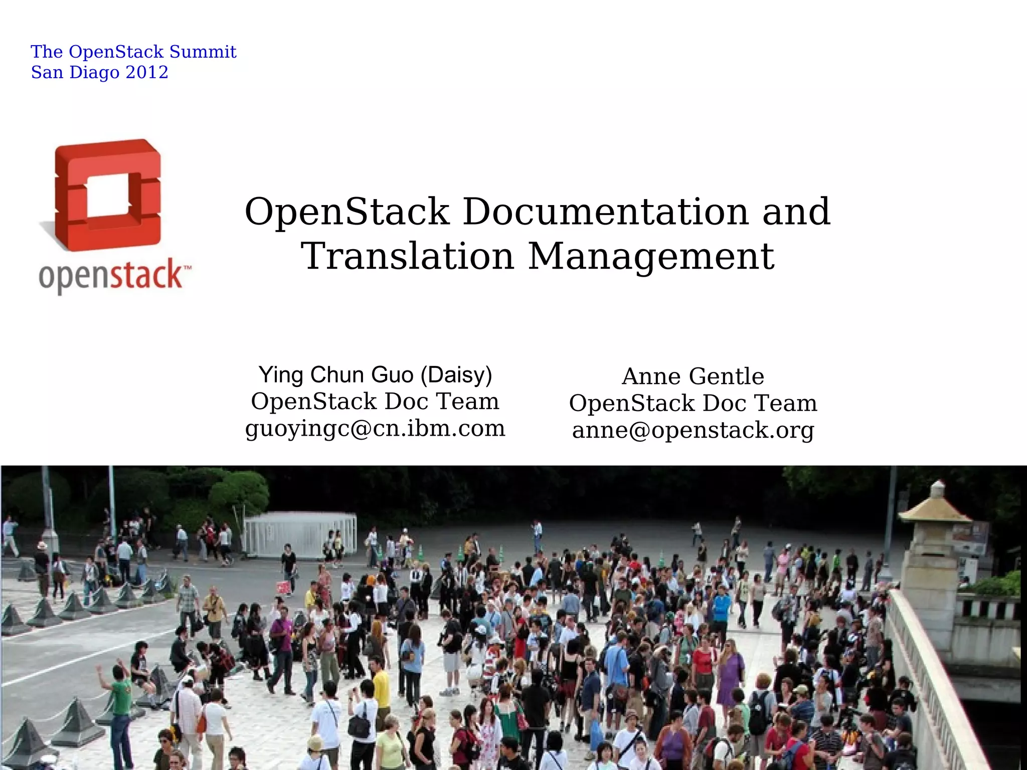 OpenStack documentation & translation management 2012_summit | PDF | Desktop Publishing ...