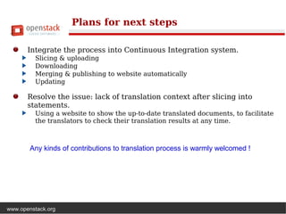 OpenStack documentation & translation management 2012_summit | PDF | Desktop Publishing ...