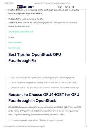 OpenStack GPU Passthrough Fix_ Resolve Instance Launch Issue.pdf