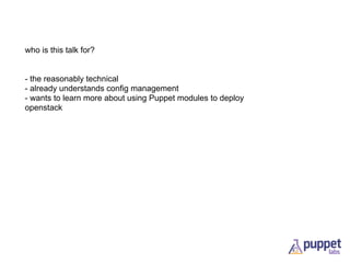 Openstack grizzley puppet_talk | KEY | Operating Systems | Computer Software and Applications