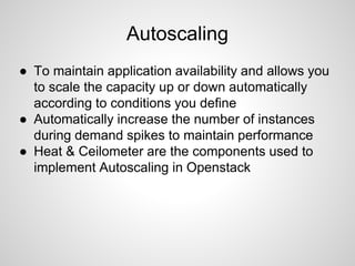 Openstack Heat & How Autoscaling works | PPT