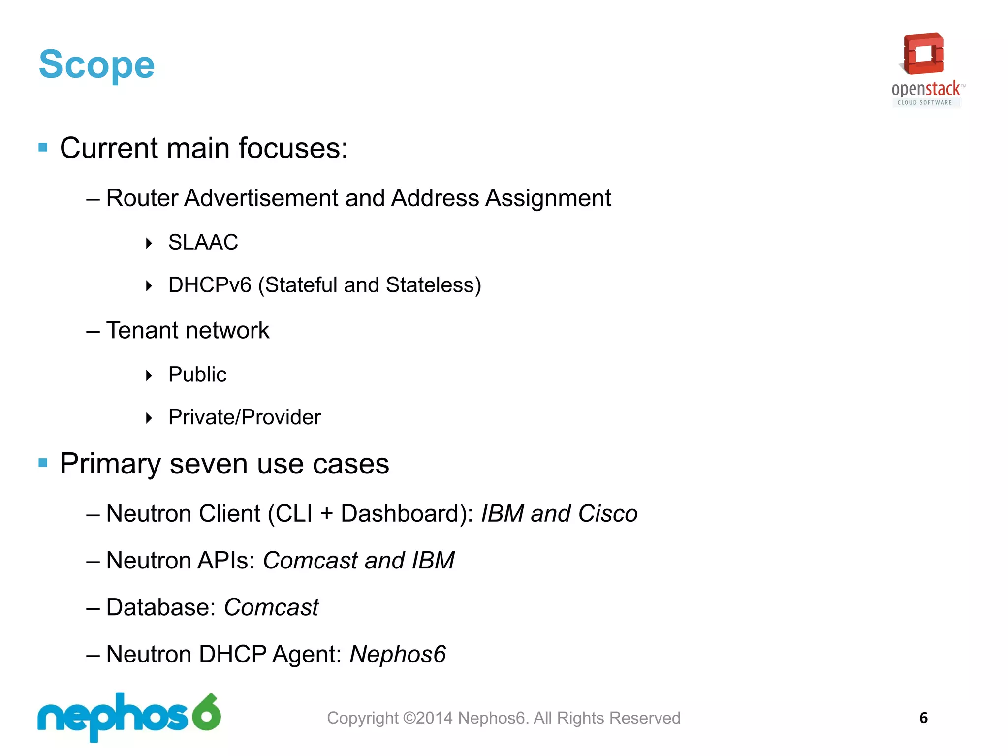 OpenStack Icehouse Over IPv6 | PPT