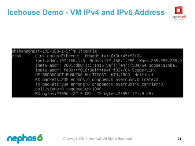 OpenStack Icehouse Over IPv6 | PPT
