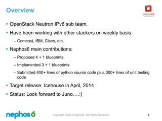 OpenStack Icehouse Over IPv6 | PDF