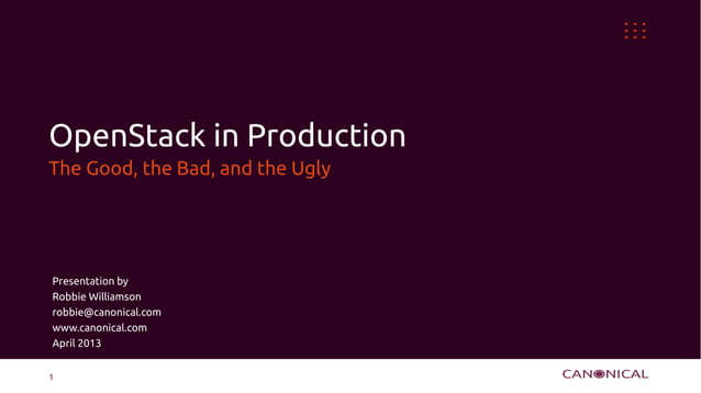 OpenStack in Production | PPT