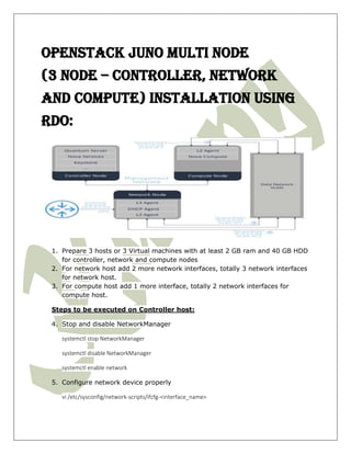 Openstack installation using rdo multi node | PDF