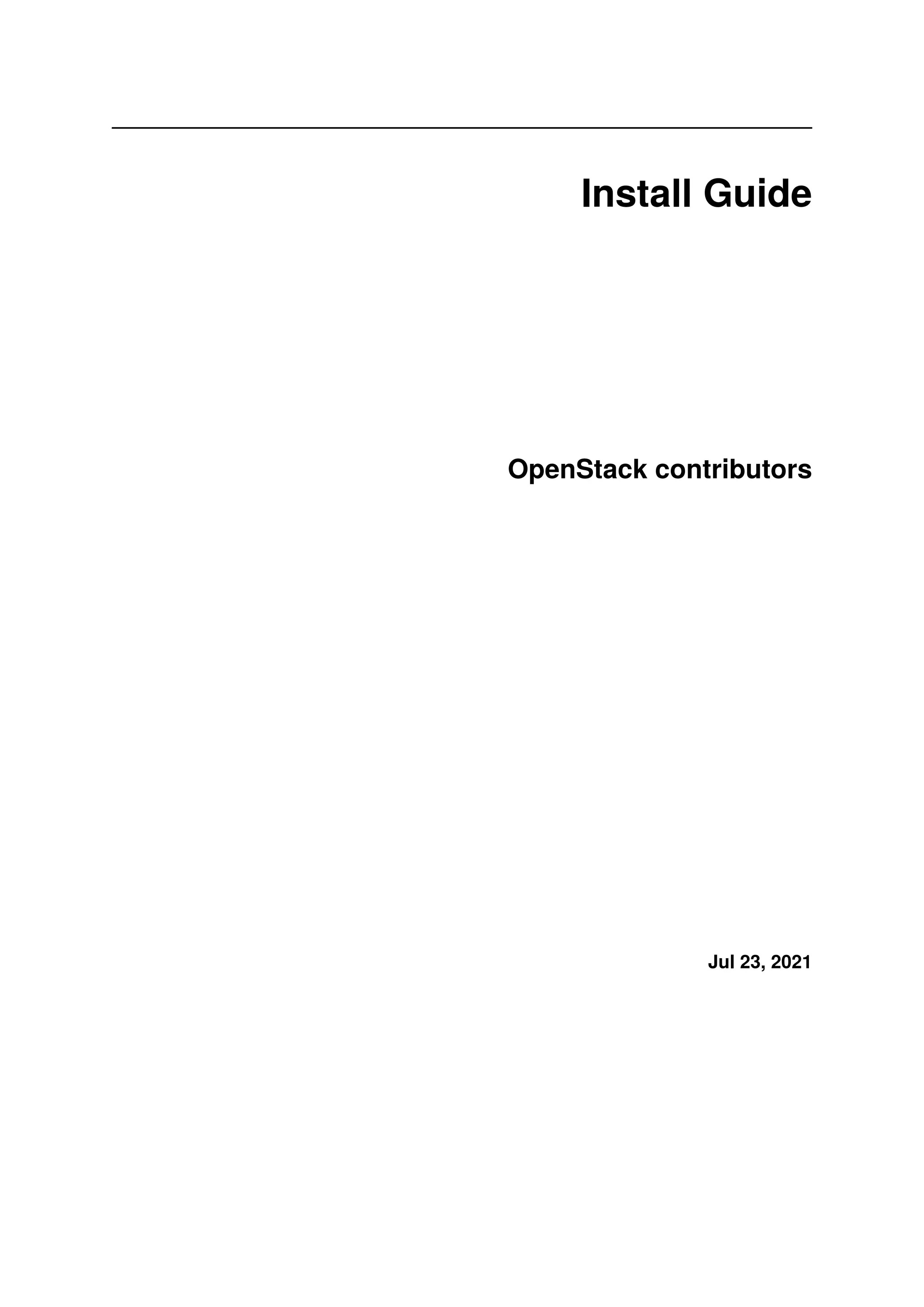 Openstack InstallGuide.pdf | Computer Networking | Computing