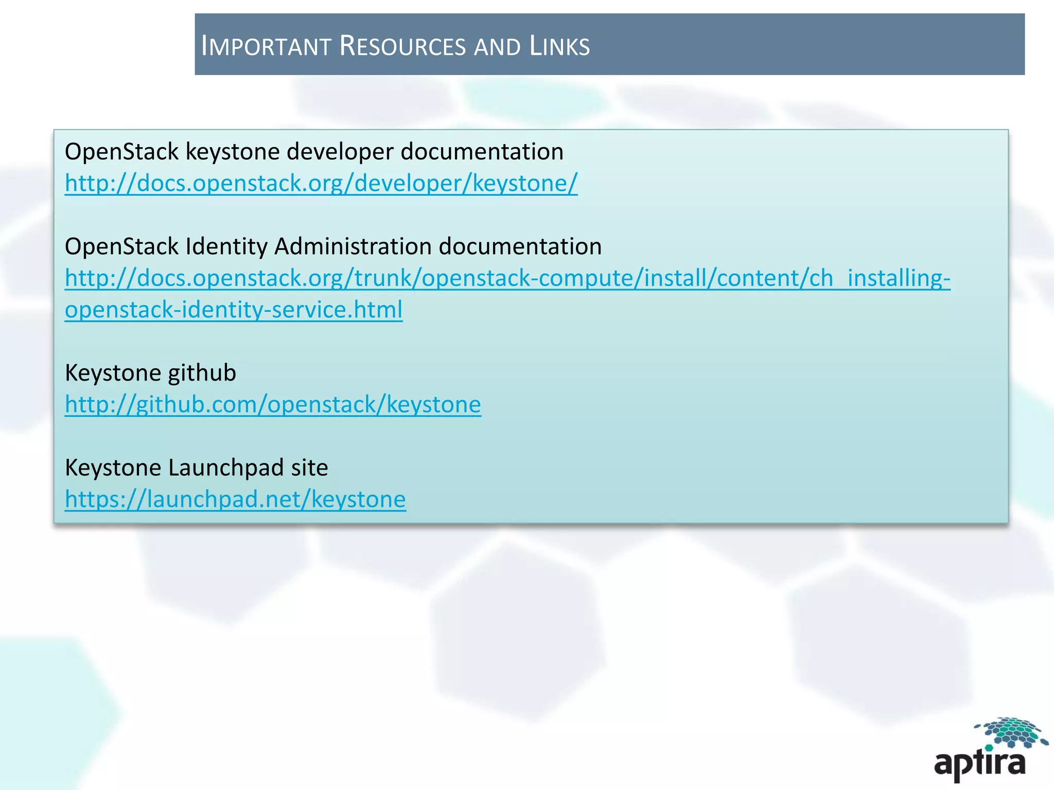 OpenStack keystone identity service | PDF