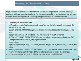 OpenStack keystone identity service | PPT