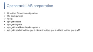 Openstack lab environment Virtualbox (English) | PPT