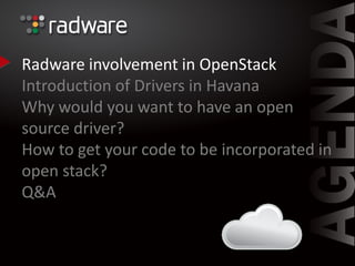 OpenStack Networking: Developing and Delivering a Commercial Solution for Load Balancing as a ...