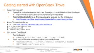 OpenStack LA meetup Feb 18, 2015 | PPT