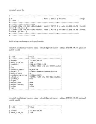 Load Balancing-as-a-Service (LBaaS) with octavia in openstack | PDF