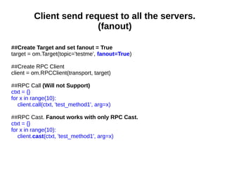 OpenStack Oslo Messaging RPC API Tutorial Demo Call, Cast and Fanout | ODP