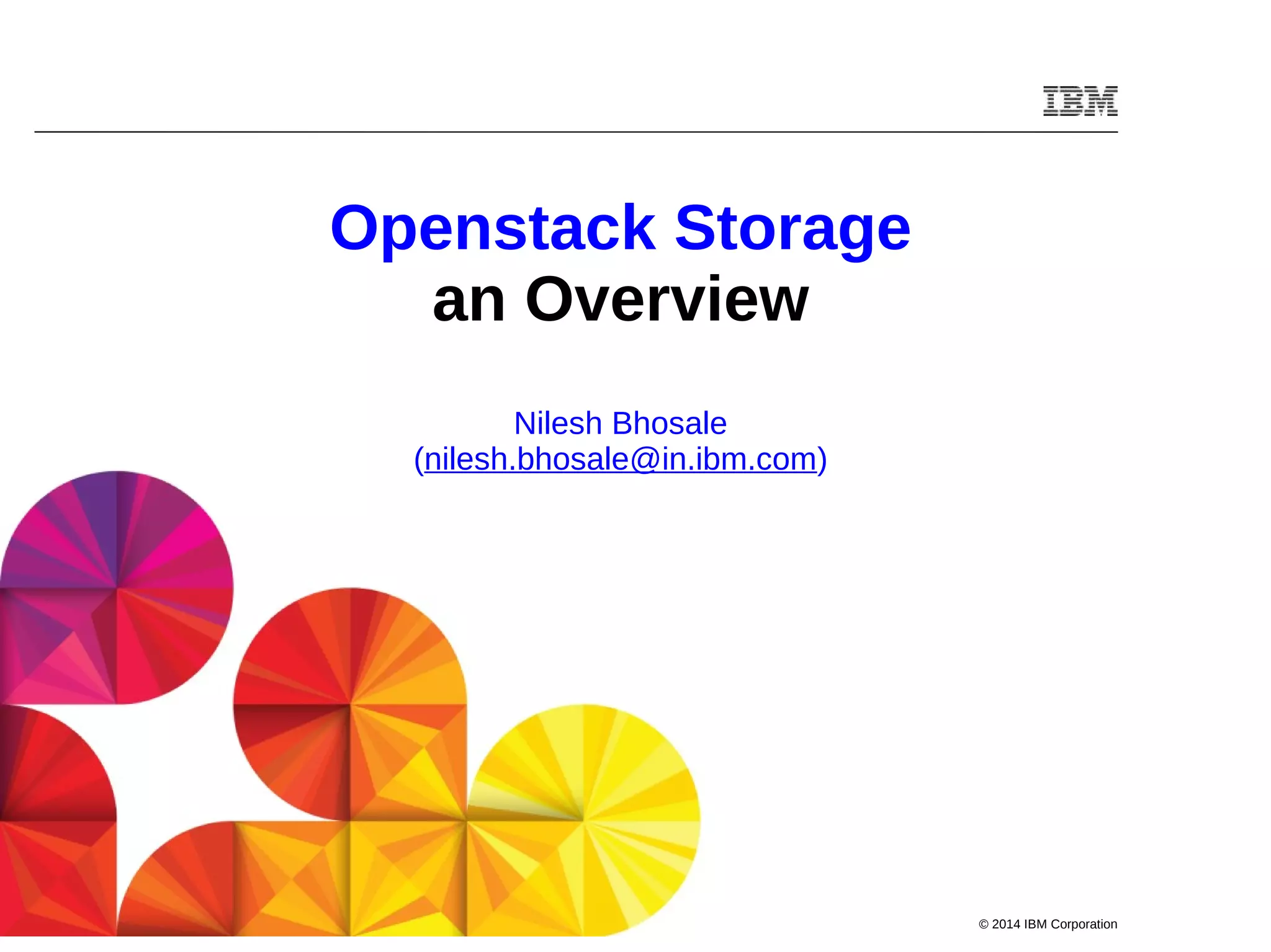 OpenStack Storage - an Overview | PPT