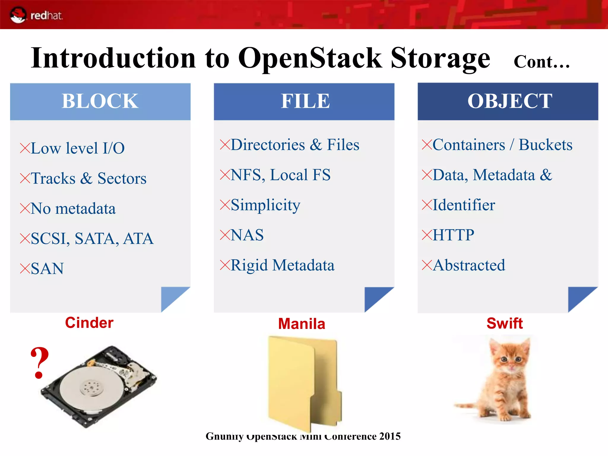OpenStack Storage Overview | PPTX | Cloud Computing | Internet