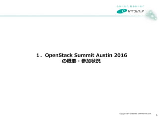 OpenStack Summit 2016 Austin 参加報告 | PPT