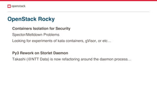 OpenStack Summit Storlets Project Update Queens | PPT