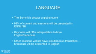 OpenStack Summit Tokyo Sponsor Webinar | PPT