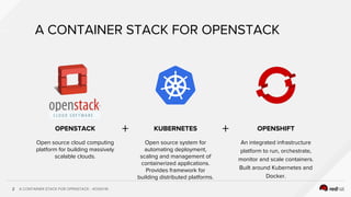 A Container Stack for Openstack - OpenStack Silicon Valley | PPT