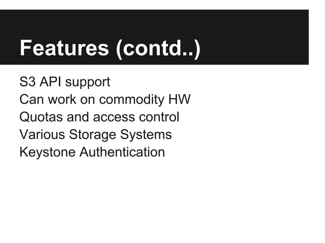 Openstack swift introduction | PPT