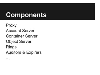 Openstack swift introduction | PPT