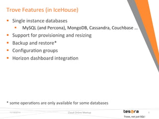 OpenStack Trove Update - Juno, Kilo and Beyond | PPT