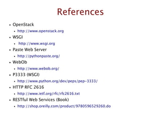 OpenStack API's and WSGI | PDF | Operating Systems | Computer Software and Applications