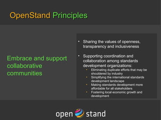 OpenStand – Principles for Open Standards and Open Development | PPT